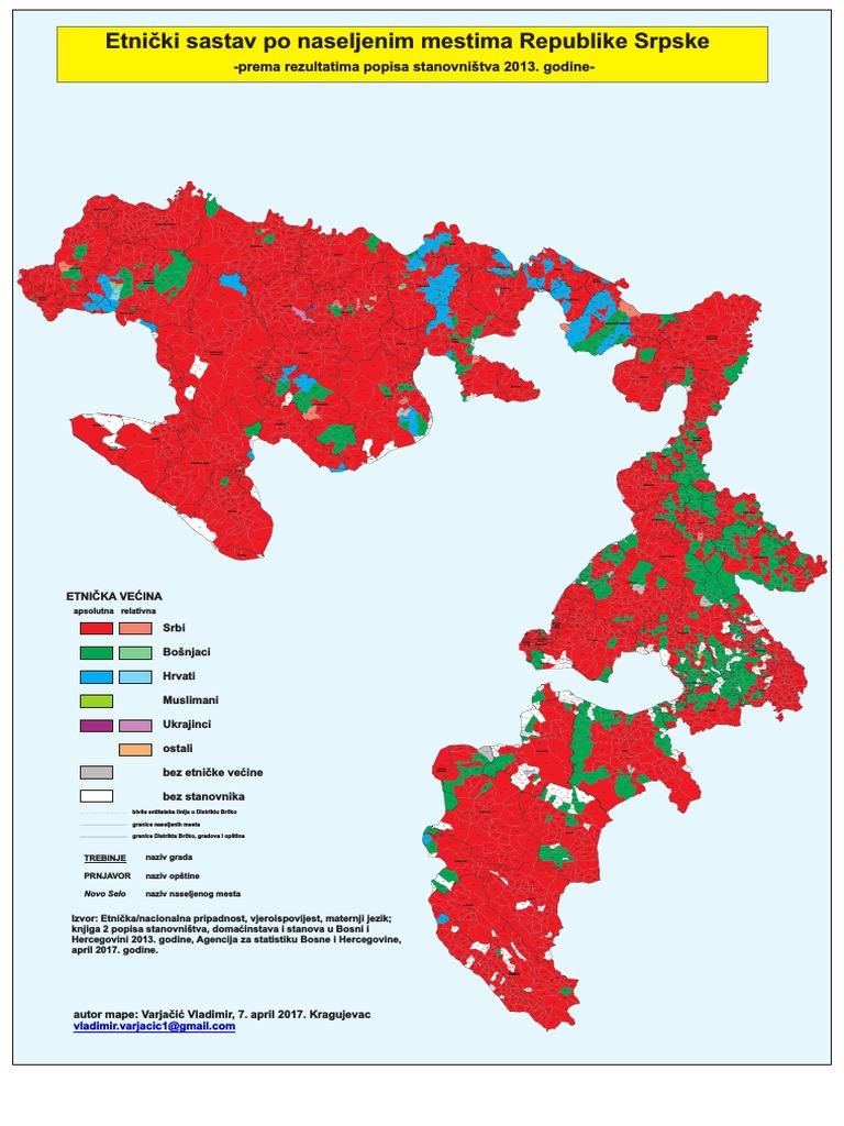 Etnicka Mapa Republike Srpske 2013 Pdf