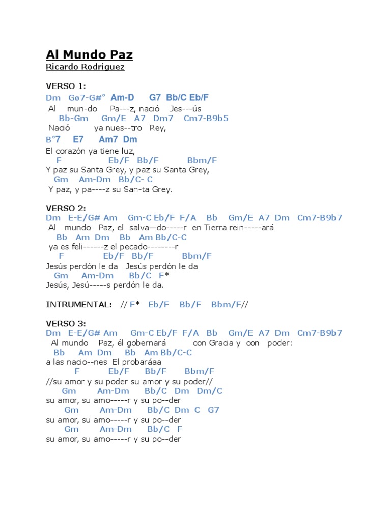 Al Mundo Paz | PDF