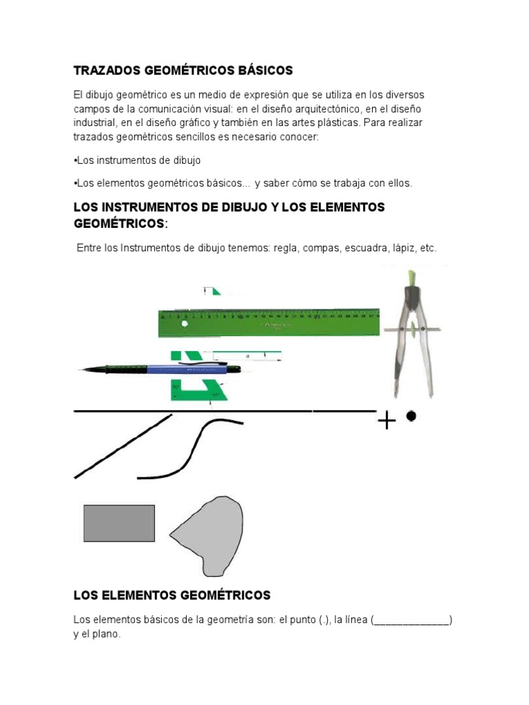 Trazados Geométricos Básicos | PDF | Circulo | Ángulo