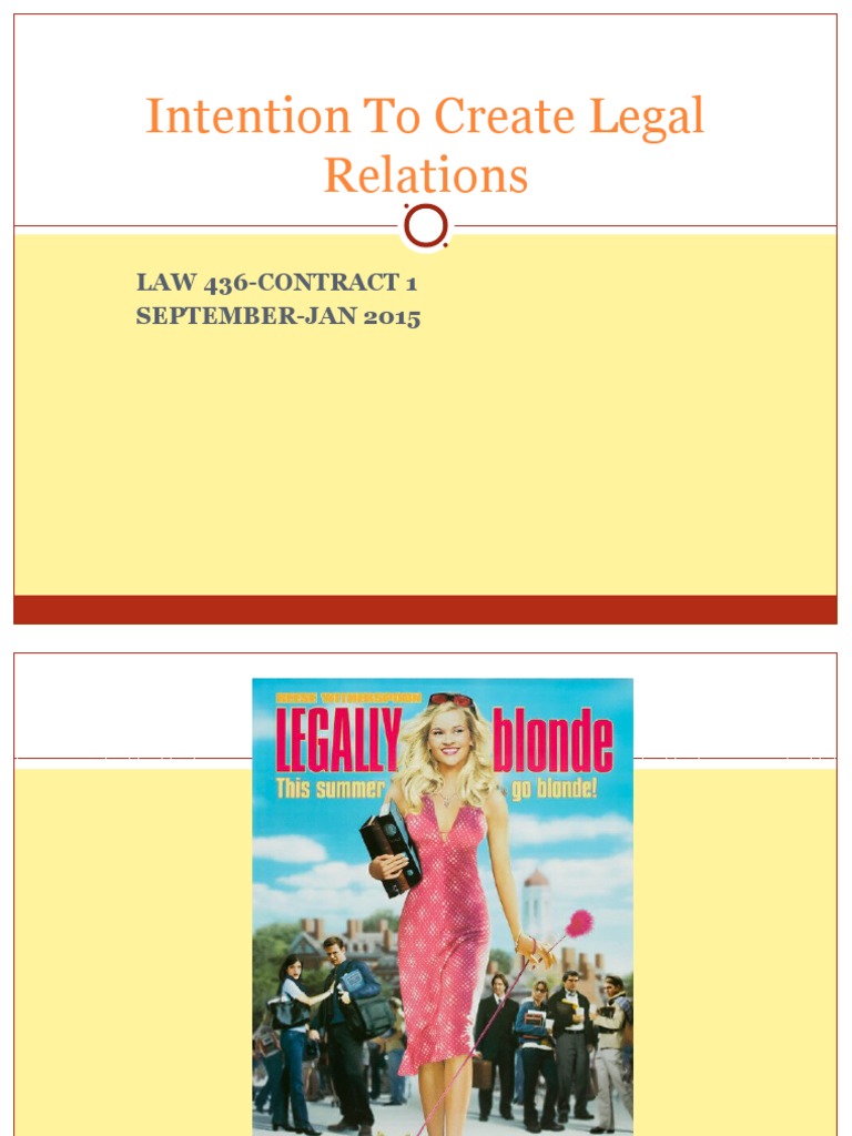 Intention To Create Legal Relation | Download Free PDF | Social ...