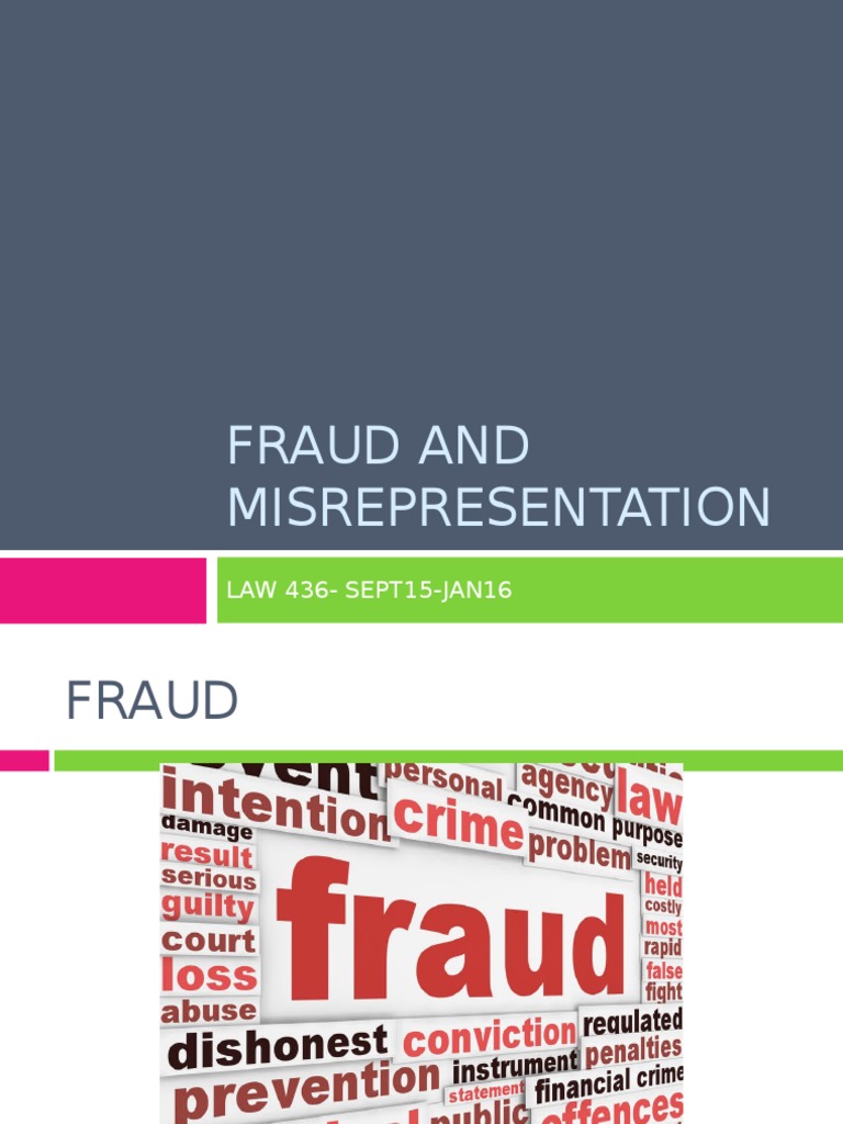 Misrepresentation and Fraud in Contracts | PDF | Misrepresentation ...
