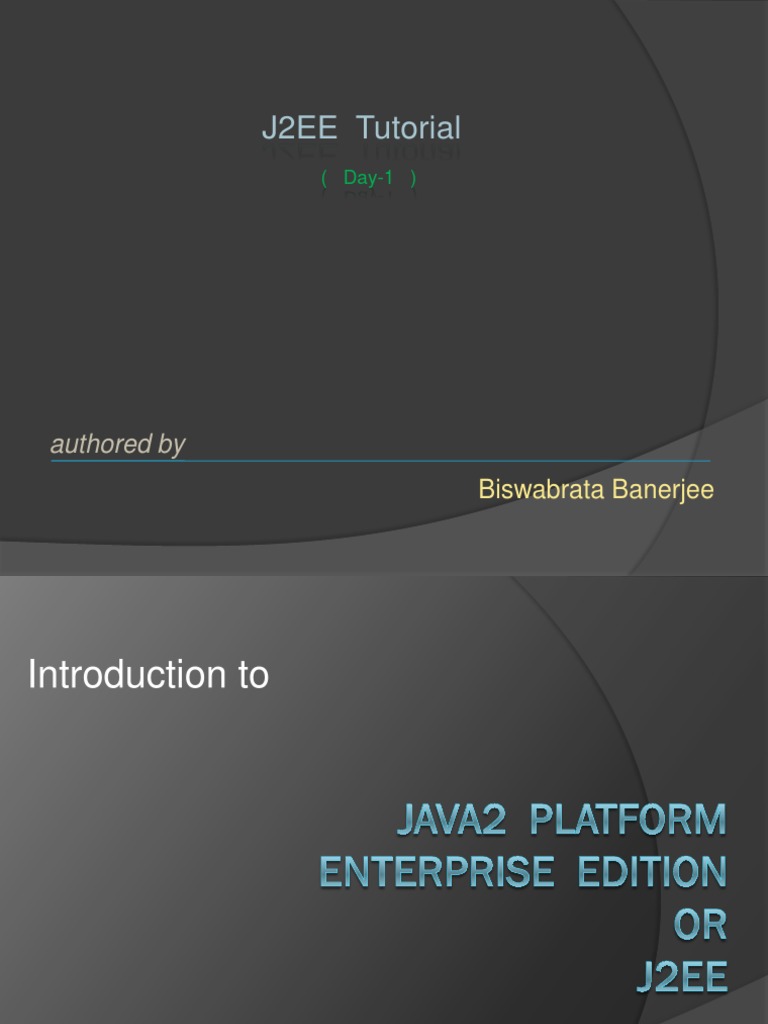 J2EE Part-1 | PDF | Java Platform | Java Server Pages