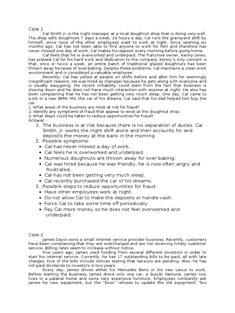 Case Chapter 5 | PDF | Inventory | Shift Work