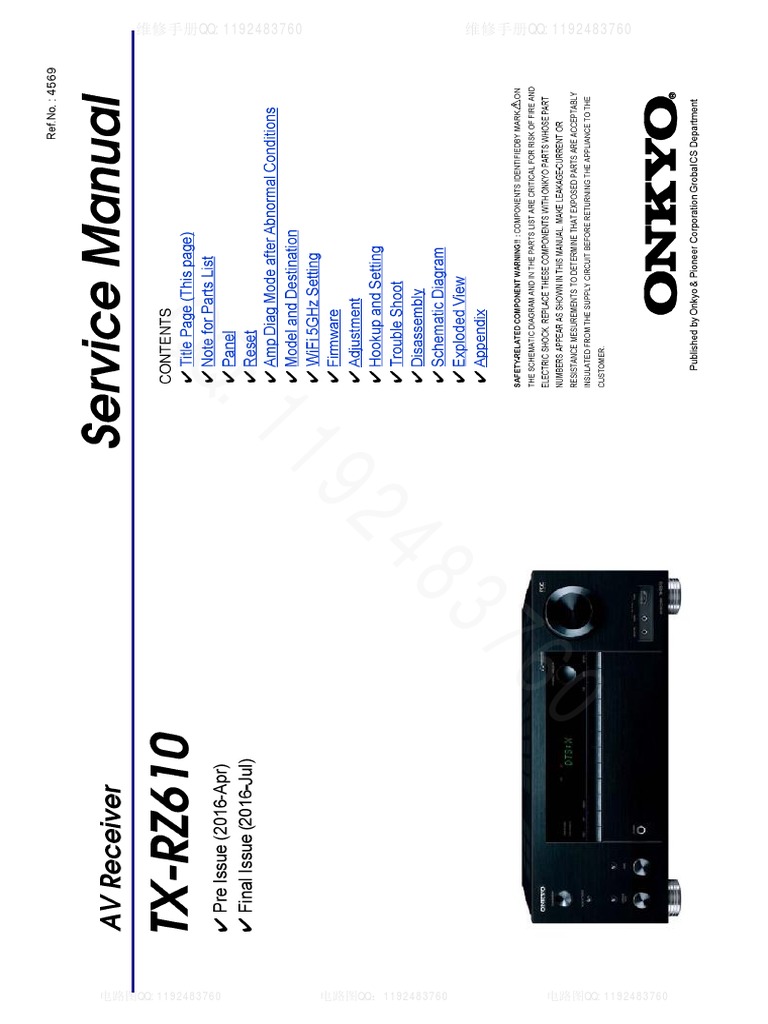 Onkyo TX-RZ610 PDF | PDF