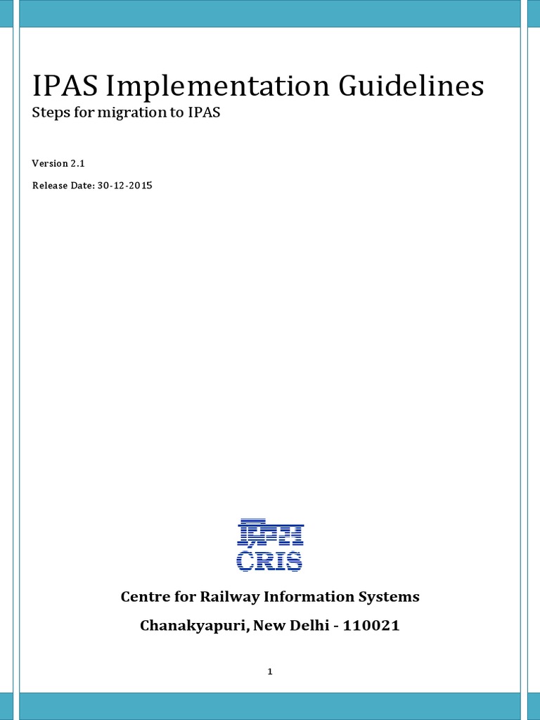 I Pas Implementation Guidelines V 2 | PDF | Oracle Database | Cheque