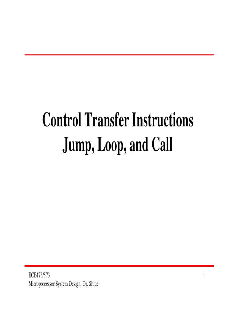 4 Inst CH3 Jump Loop Call | PDF | Subroutine | Integrated Circuit