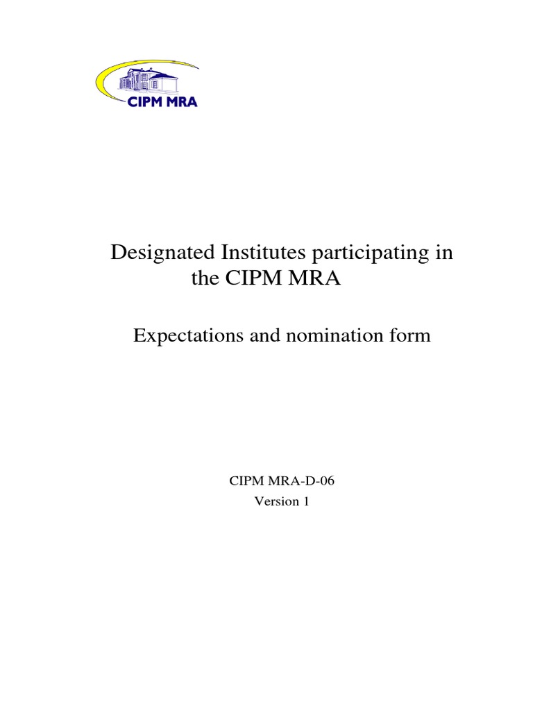 Designated Institutes in CIPM MRA | PDF | Metrology | Calibration