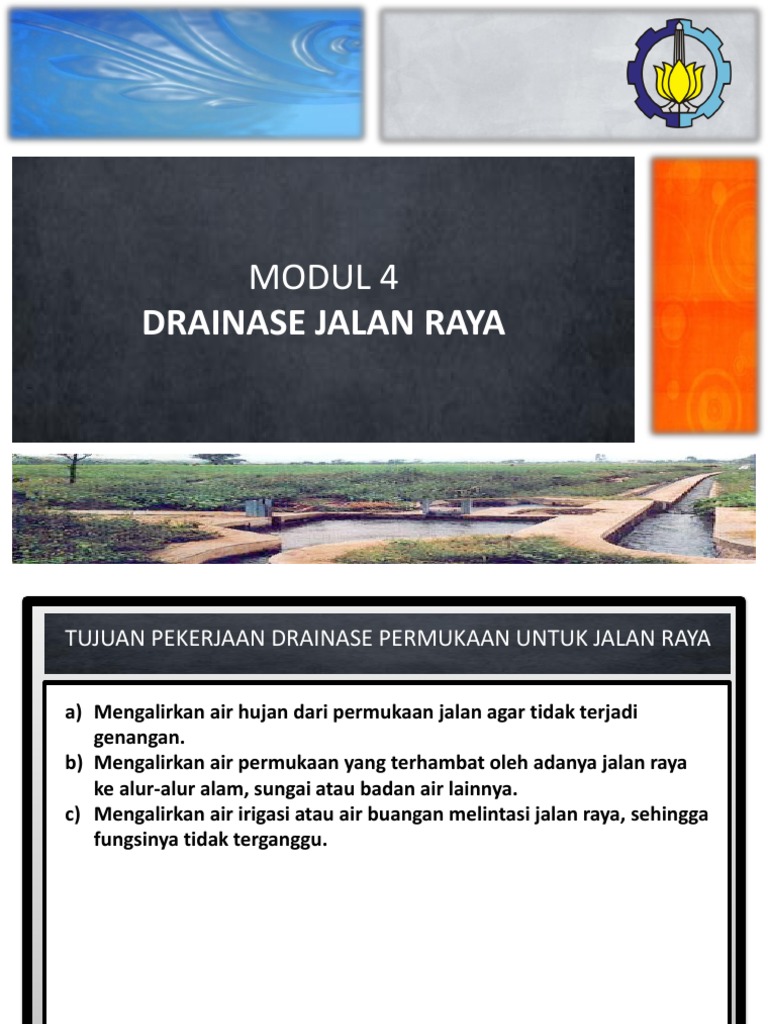 Modul 5 Drainase Jalan Raya PDF | PDF