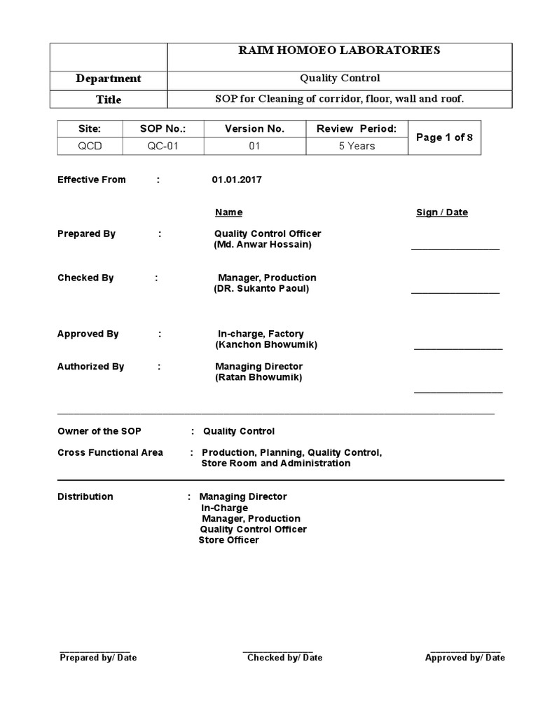 SOP- for SOP | Quality Assurance | Typefaces
