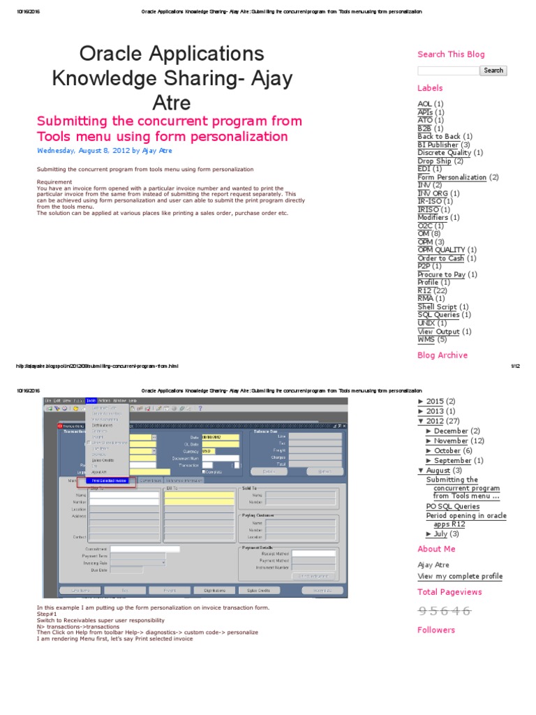 Oracle Forms Personalization | PDF | Parameter (Computer Programming) | Oracle Database