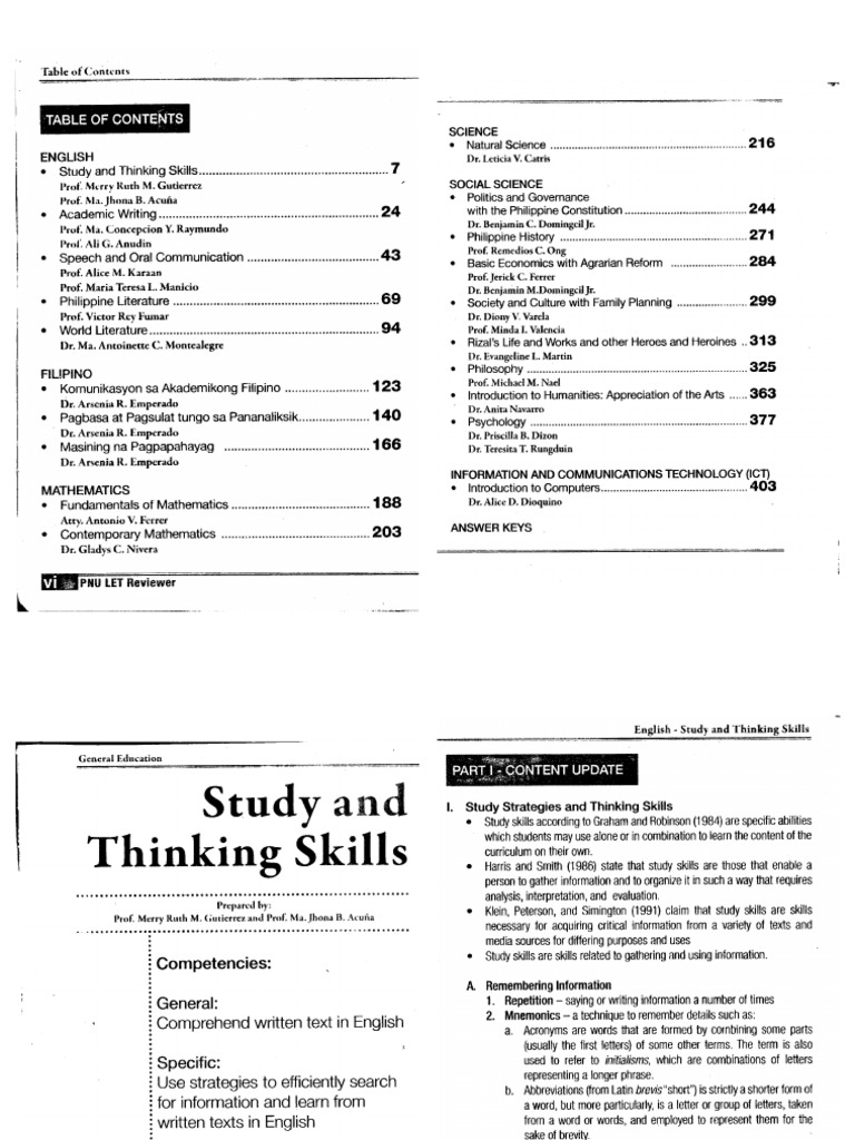 PNU GenEd + PNU ProfEd Combined 616pages (27mb) | PDF | Reading ...