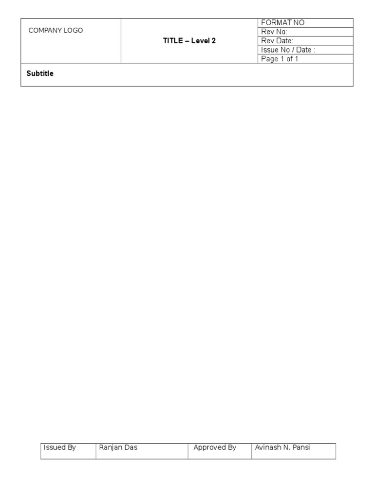 Level 2 Document Format | PDF