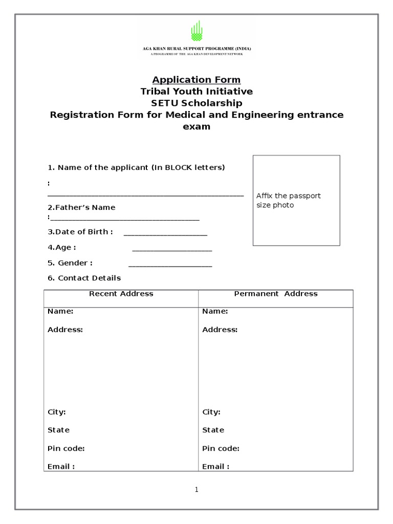 Tribal Youth Initiative SETU Scholarship | PDF