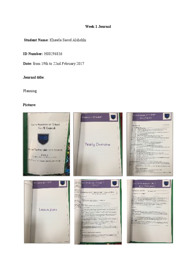Journal 1 | PDF | Lesson Plan | Teachers