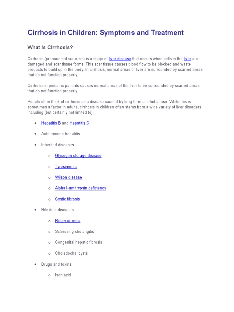 Cirrhosis in Children | PDF | Cirrhosis | Liver