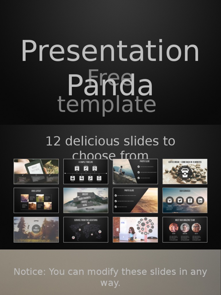 Presentation Panda Free PowerPoint Template Giveaway | PDF