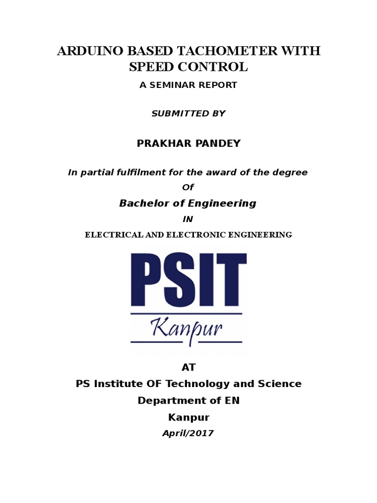 Arduino Based Tachometer Plus Speed Control | PDF | Capacitor | Rectifier