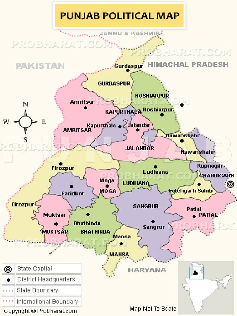 Punjab Political Map