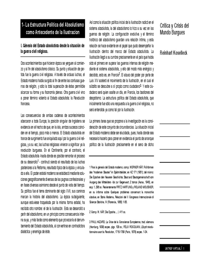 Critica y Crisis Del Mundo Burgues | PDF | Era de iluminacion | Estado ...