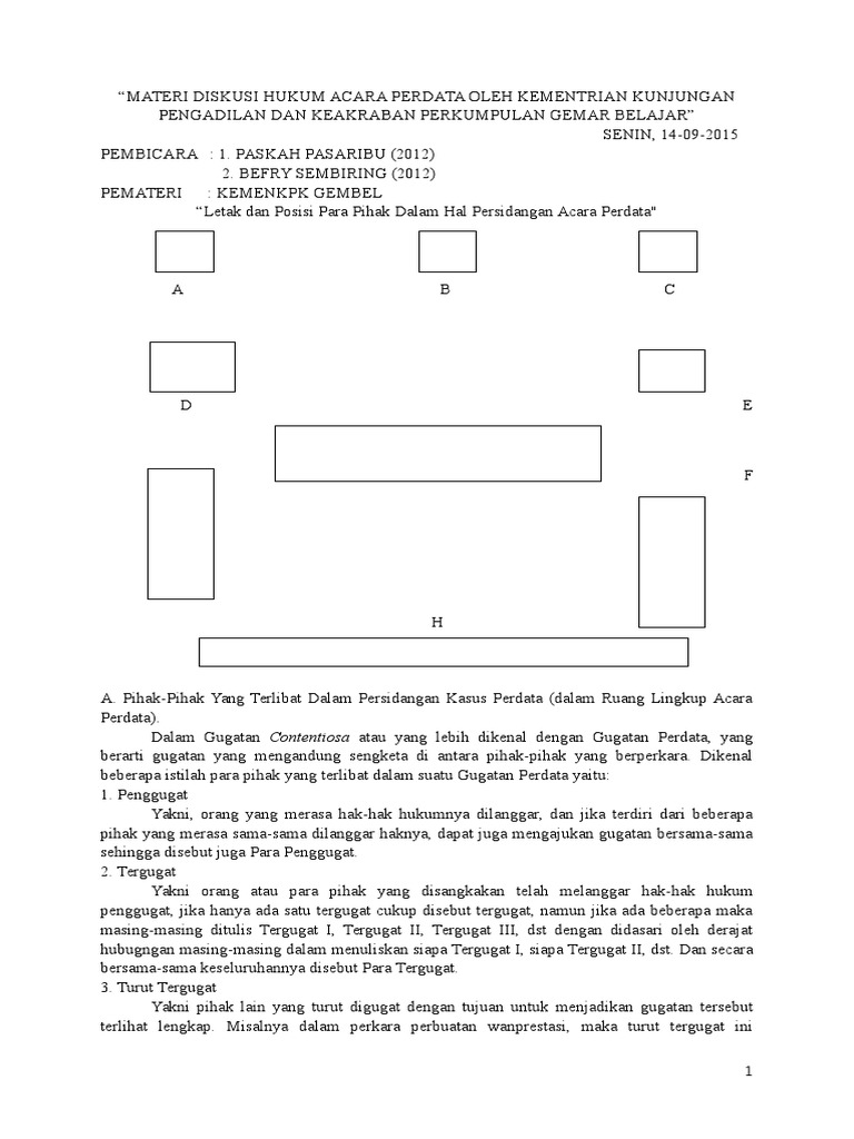 Materi Kesimpulan Perkara Perdata | PDF