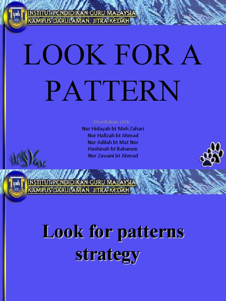 Pattern Strategy for Solving Math Problems | PDF