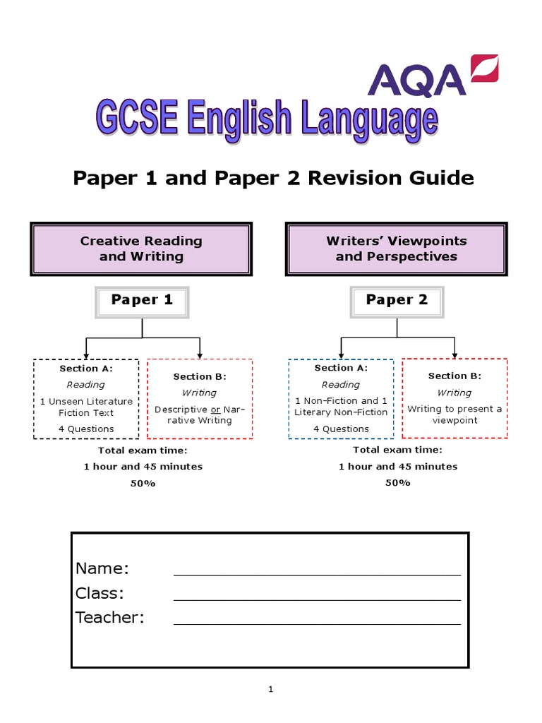 AQA Language Revision Guide | PDF | Narration | Narrative