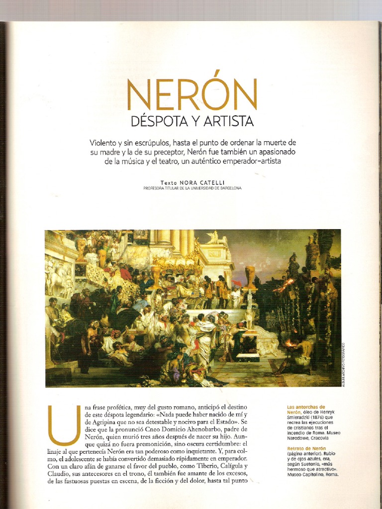 Nerón: Déspota y Artista | PDF | Nerón | Claudio