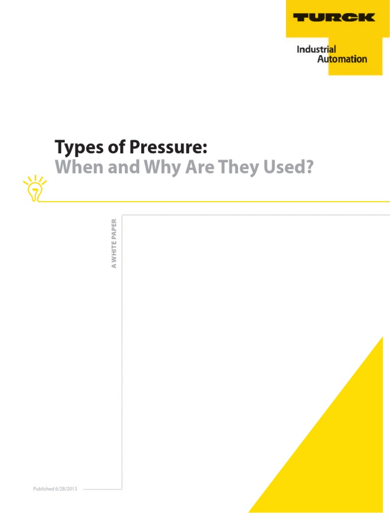 Types of Pressure:: When and Why Are They Used? | PDF | Pressure ...