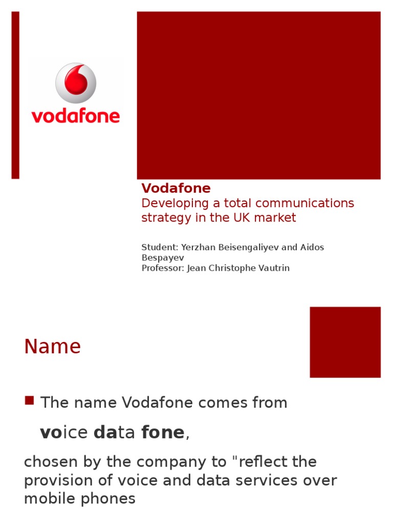 Vodafone Value Chain | PDF | Value Chain | Strategic Management