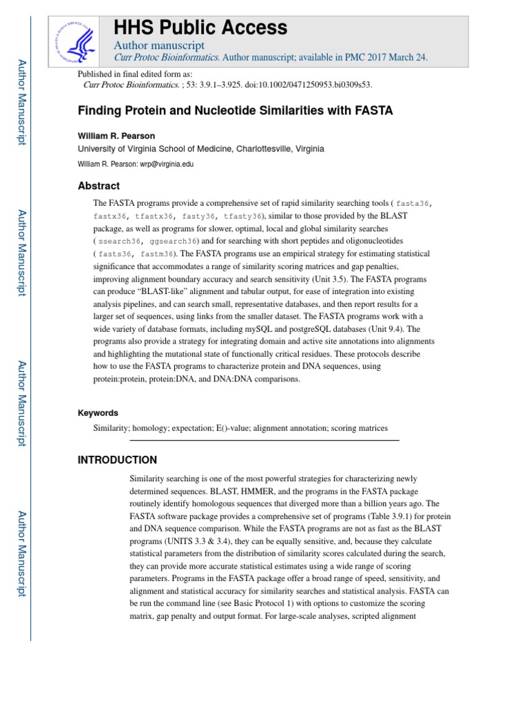 FASTA | PDF | Sequence Alignment | 64 Bit Computing