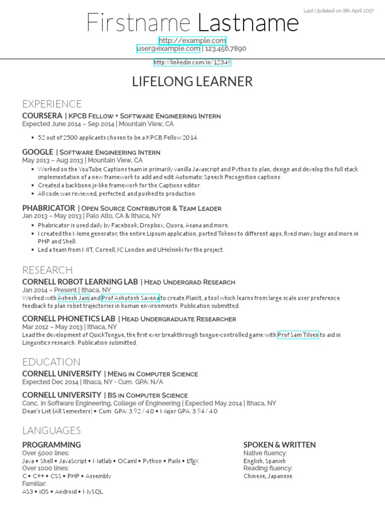 Deedy Resume Openfont | PDF | Software | Computing