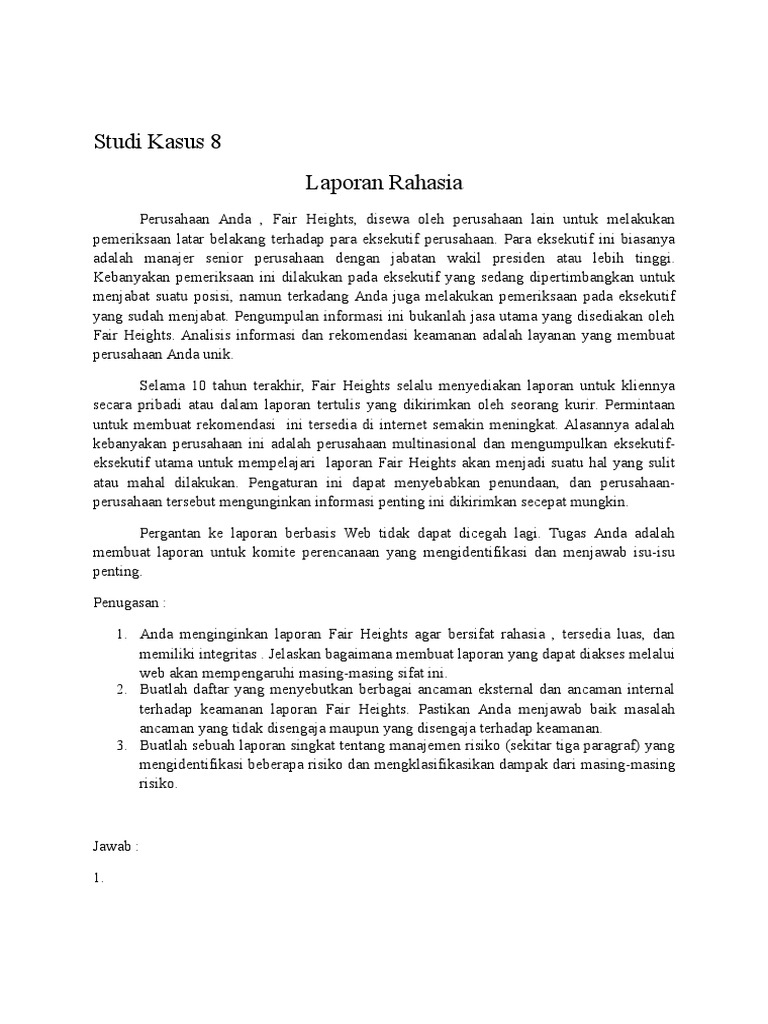 Studi Kasus 8 SIM | PDF