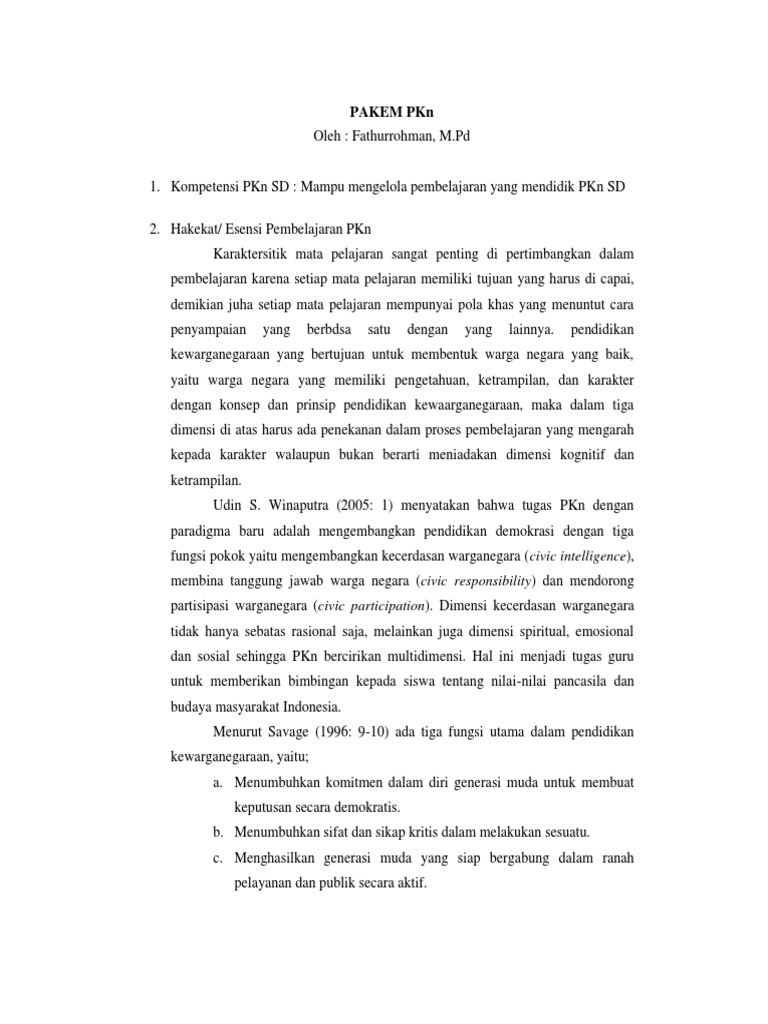 RPP Modul Pakem PKN | PDF