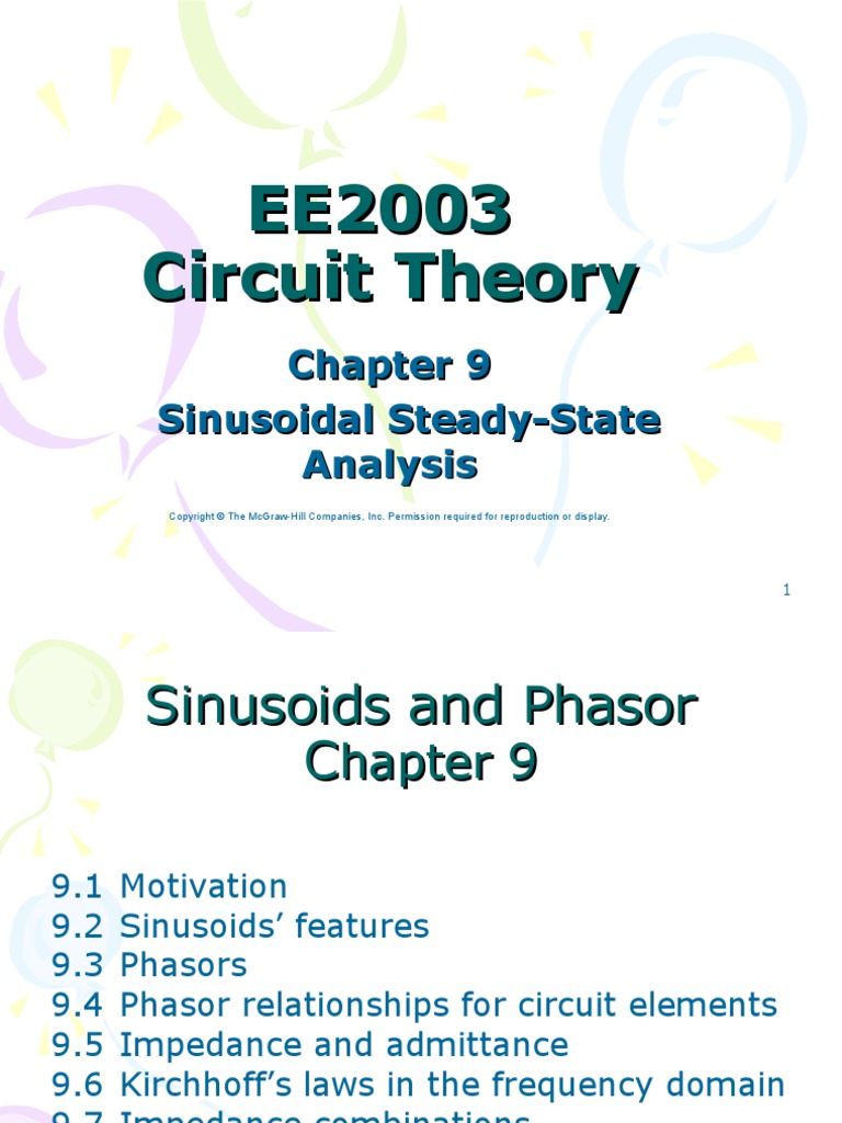09 Sinusoidal Steady State Analysis | PDF | Electrical Impedance | Trigonometric Functions