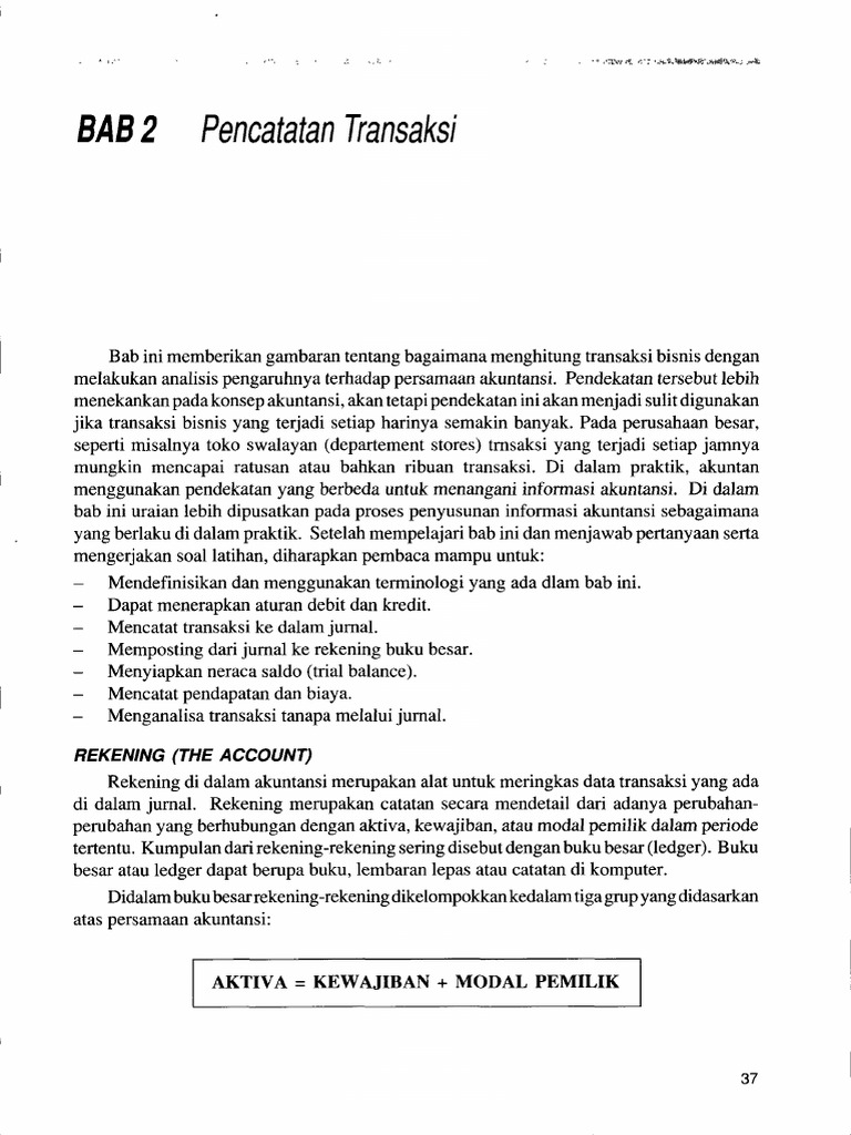 Bab - 2 - Pencatatan Transaksi PDF | PDF
