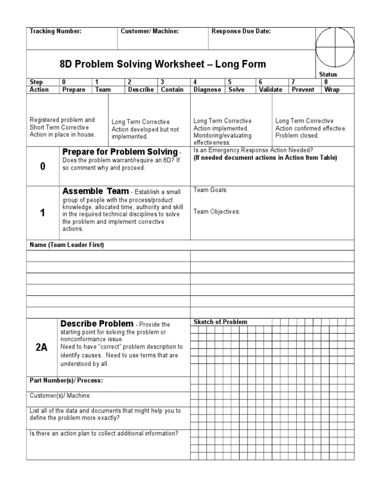 8D Form - Long | PDF | Causality | Cognition
