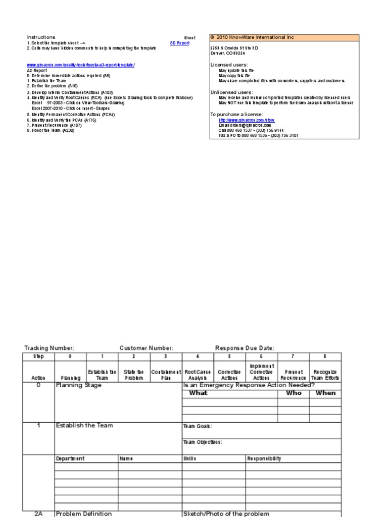 8D Form - Long | PDF | Computing | Business
