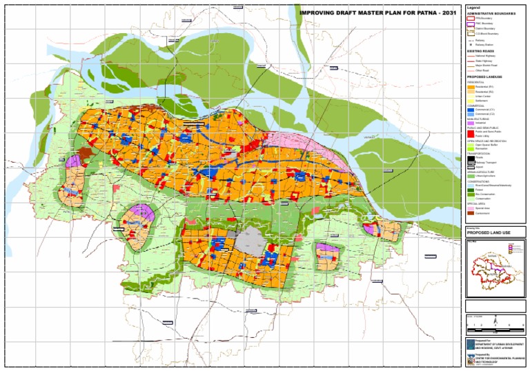 Patna Master Plan 2031 Maps Proposed Land Use | Transport