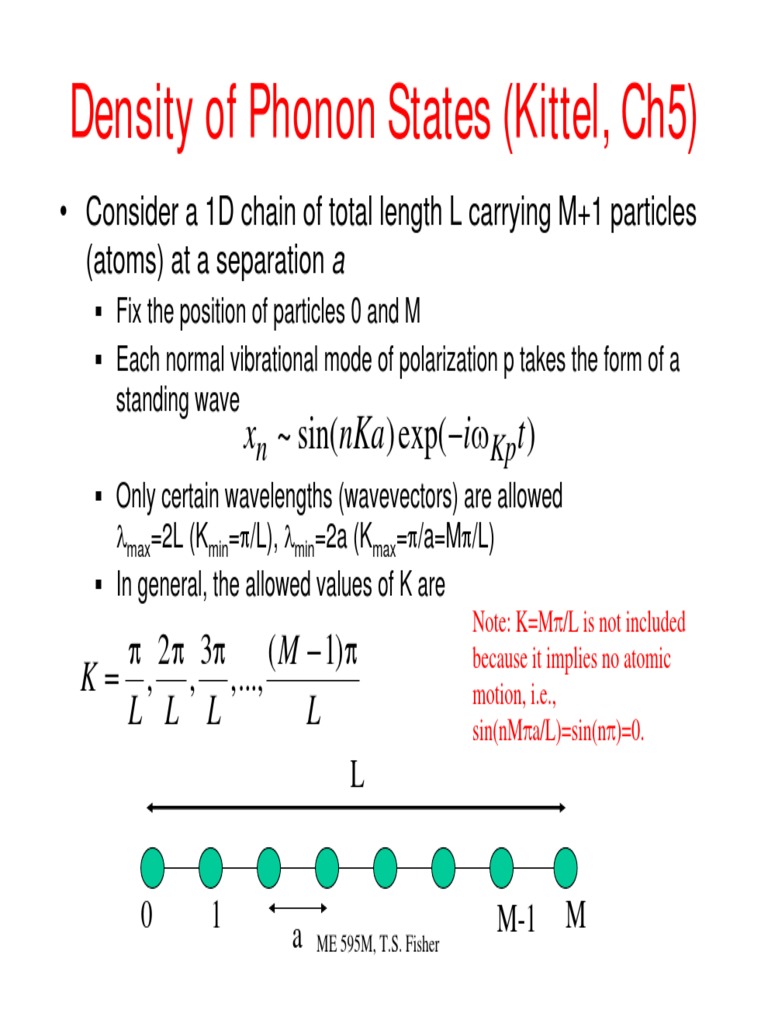 1D Chain Part B | PDF | Normal Mode | Phonon