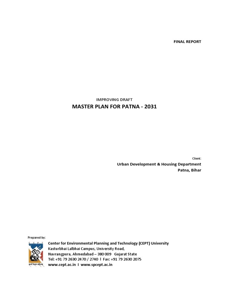 Patna Master Plan 2031 Report-18-11-2014 | PDF | Infrastructure | Waste