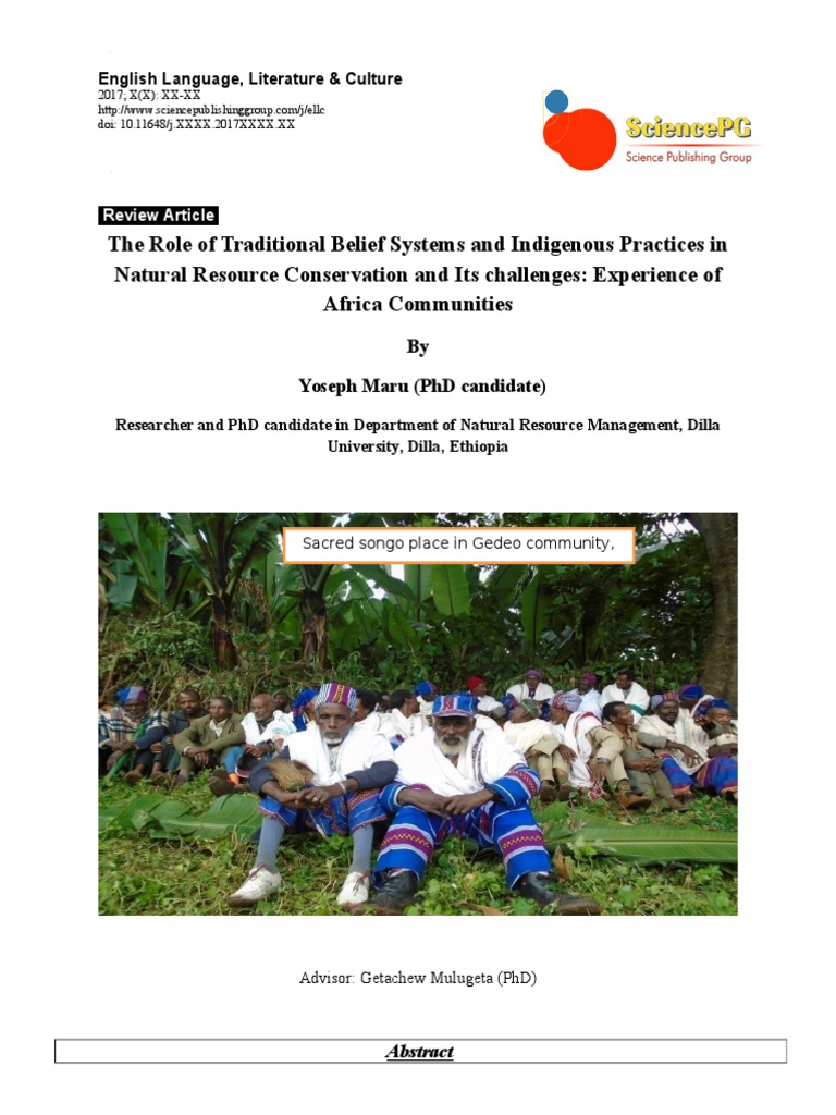 The Role of Traditional Institutions and Beliefs in Natural Resource ...