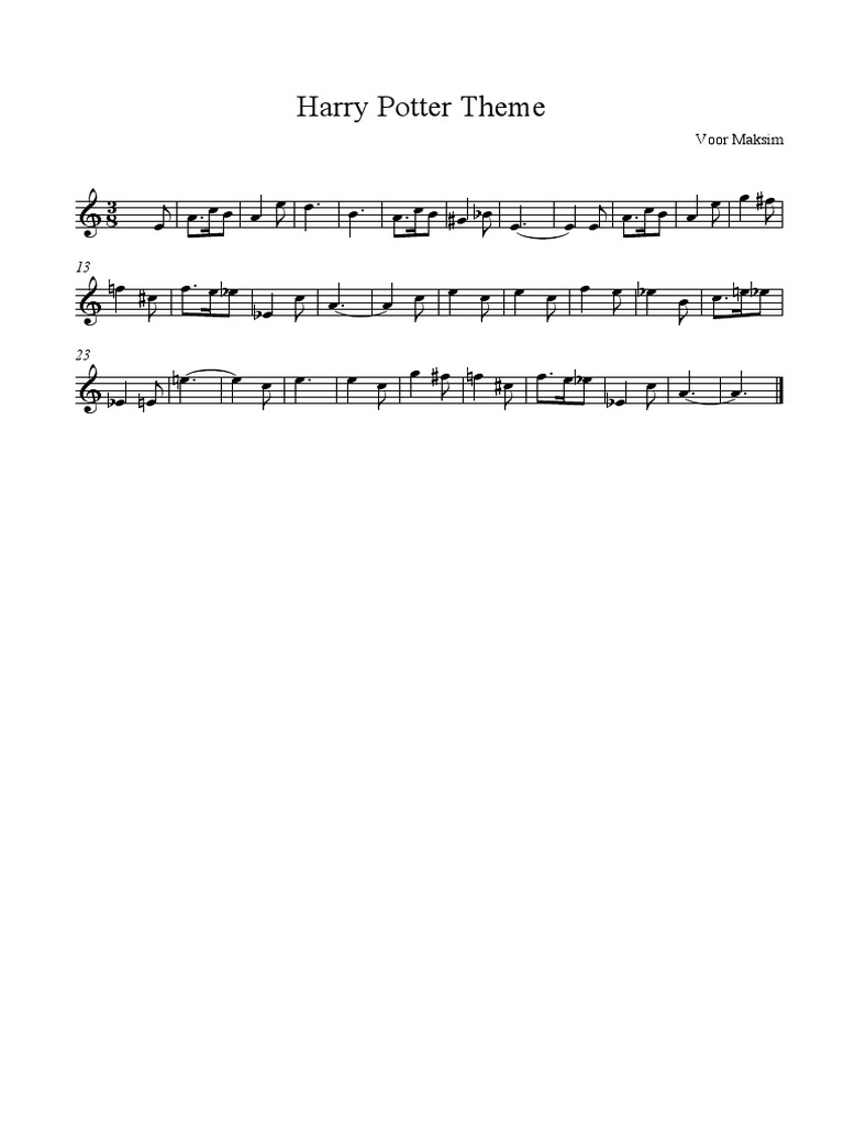 Harry Potter Theme Sheet Music | PDF