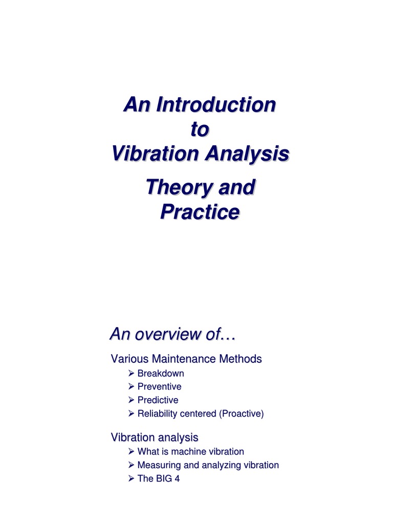 An Introduction To Vibration Analysis Theory And Practice Pdf Hertz