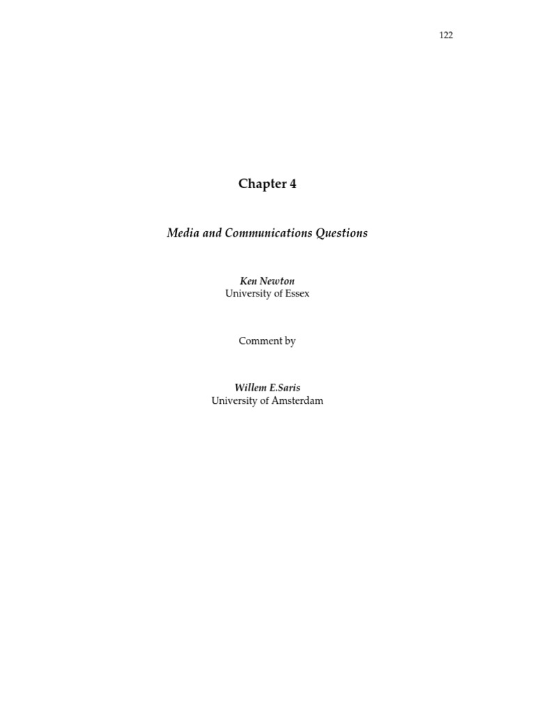 ESS Core Questionnaire Media and Communications | PDF | News | Mass Media