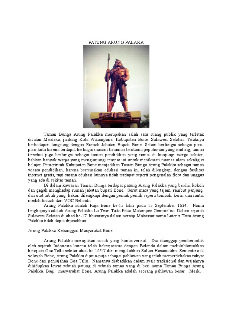 Patung Arung Palaka 2 | PDF