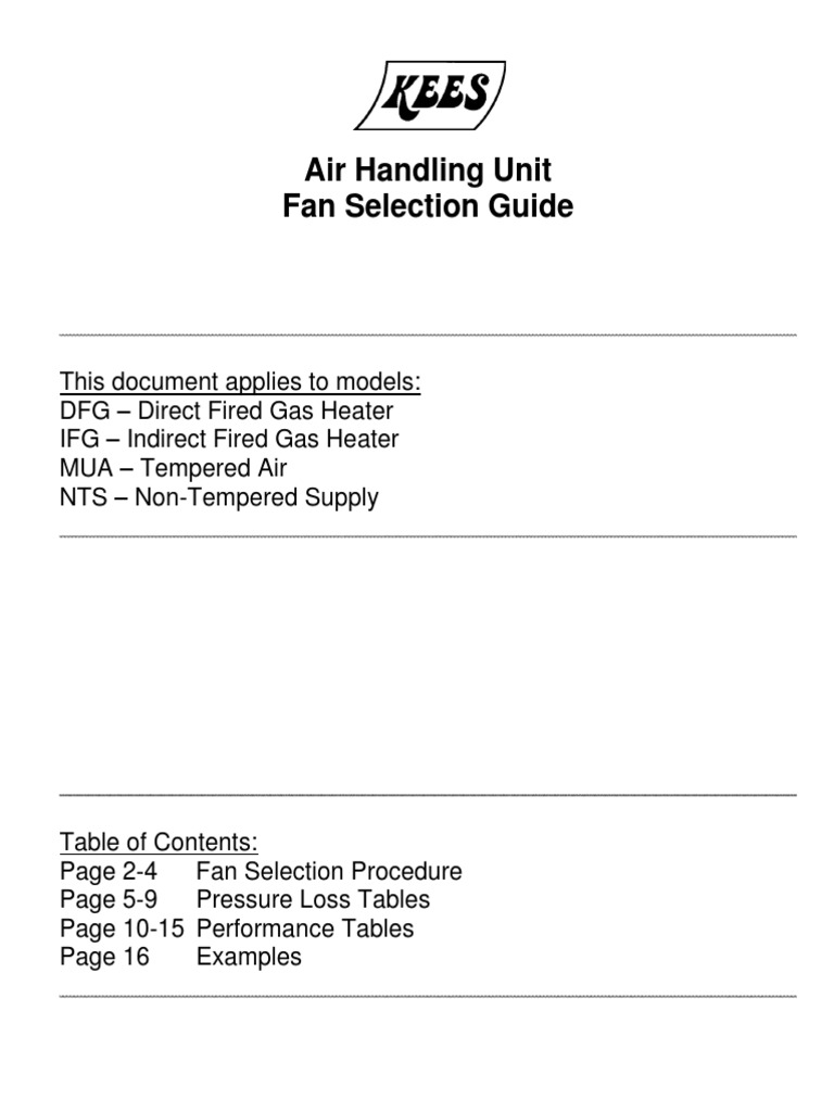 Fan Selection Guide PDF | PDF | Technology & Engineering