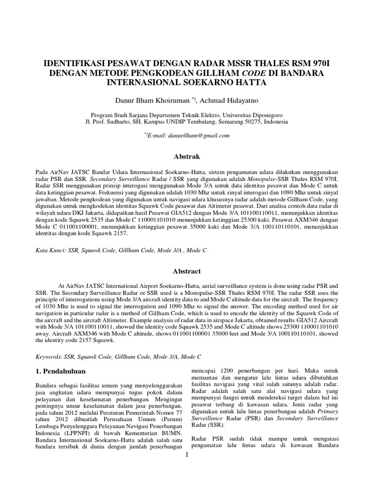 Gillham Code Radar MSSR | PDF