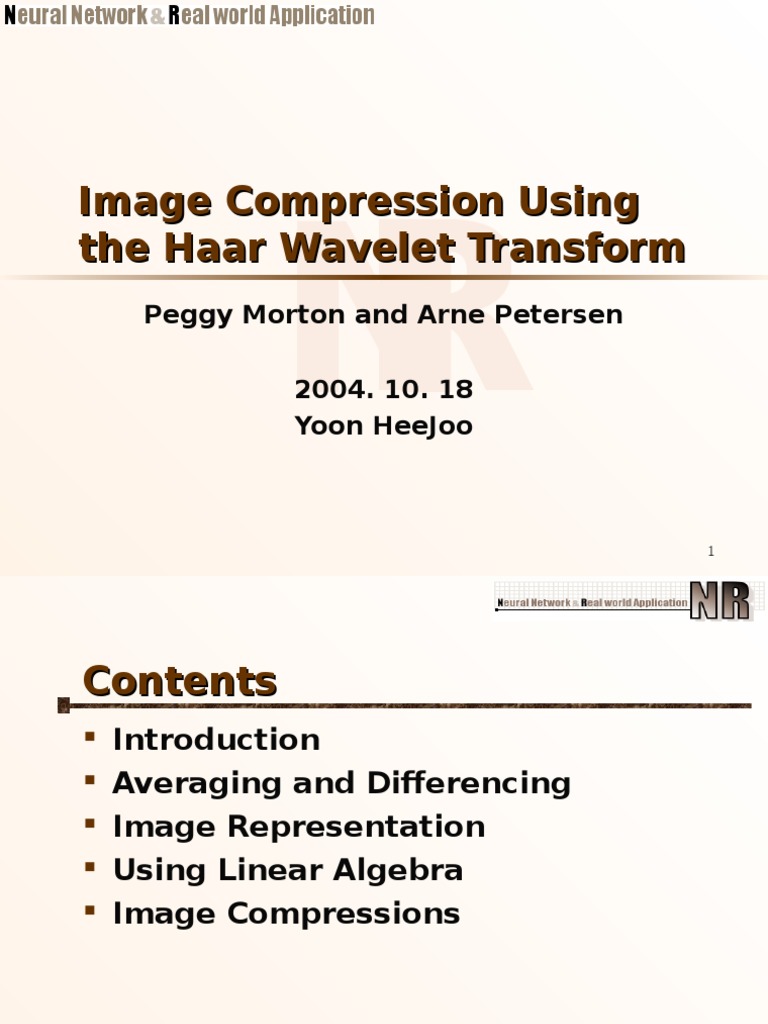 Image Compression Using The Haar Wavelet Transform Pdf Functional 2691