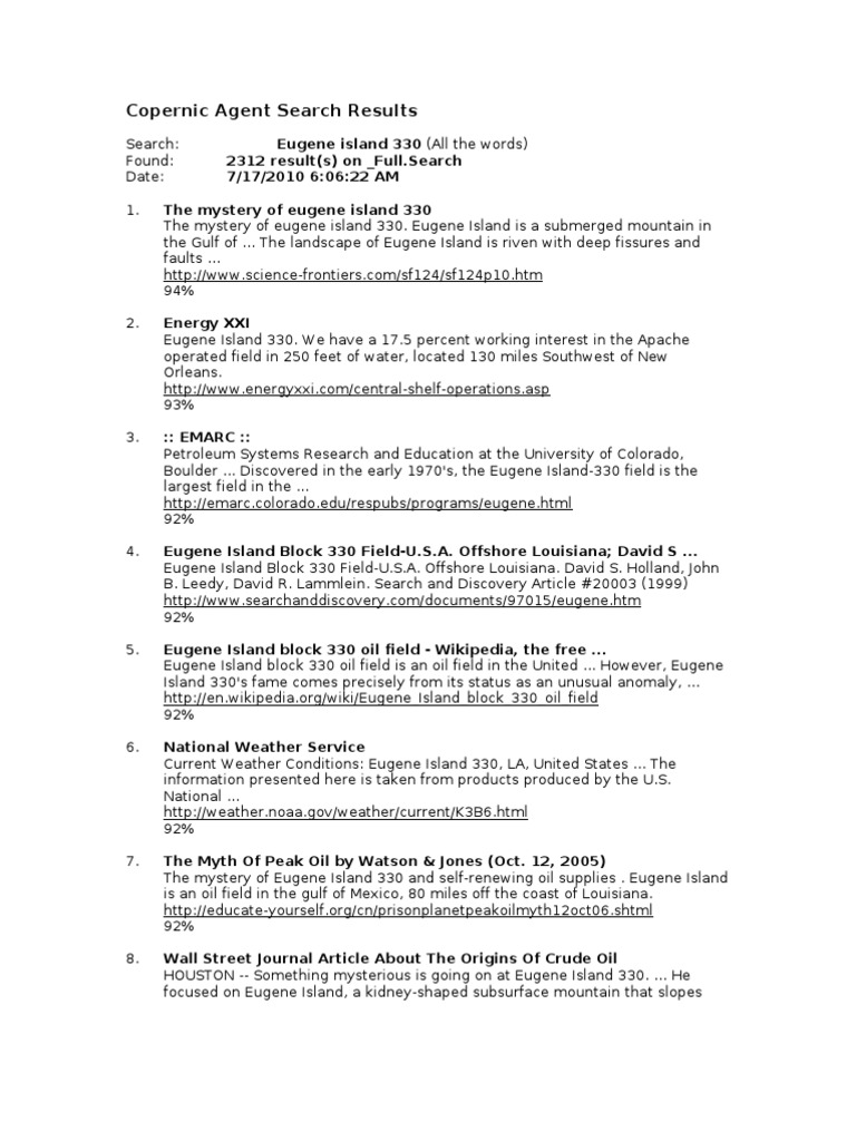 Eugene Island 330 | Download Free PDF | Blowout (Well Drilling ...