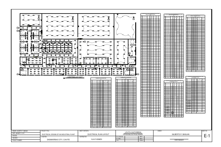 Lighting Lay-Out: Electrical Design of An Industrial Plant | PDF